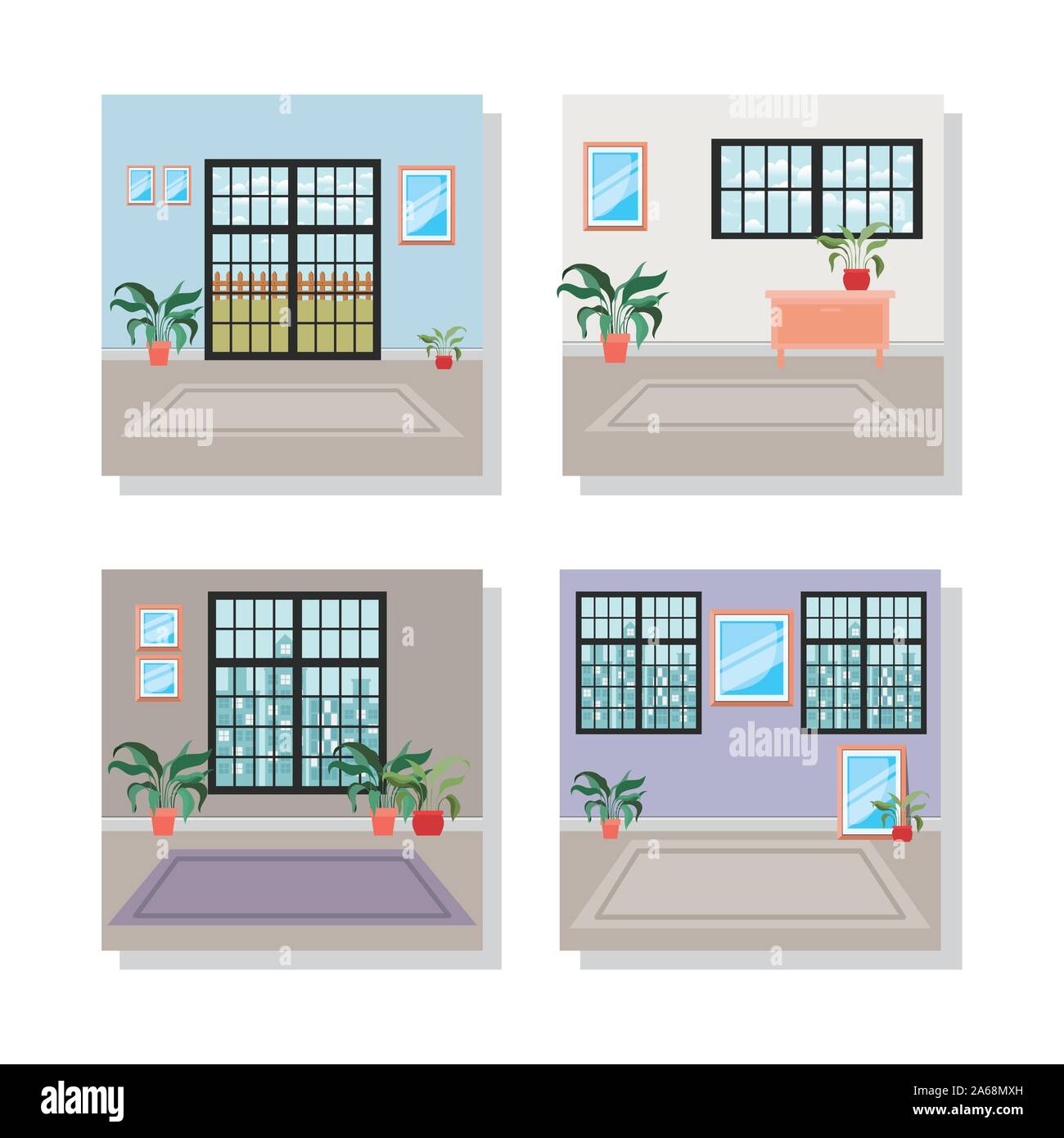 set of house indoor places scenes Stock Vector Image & Art - Alamy