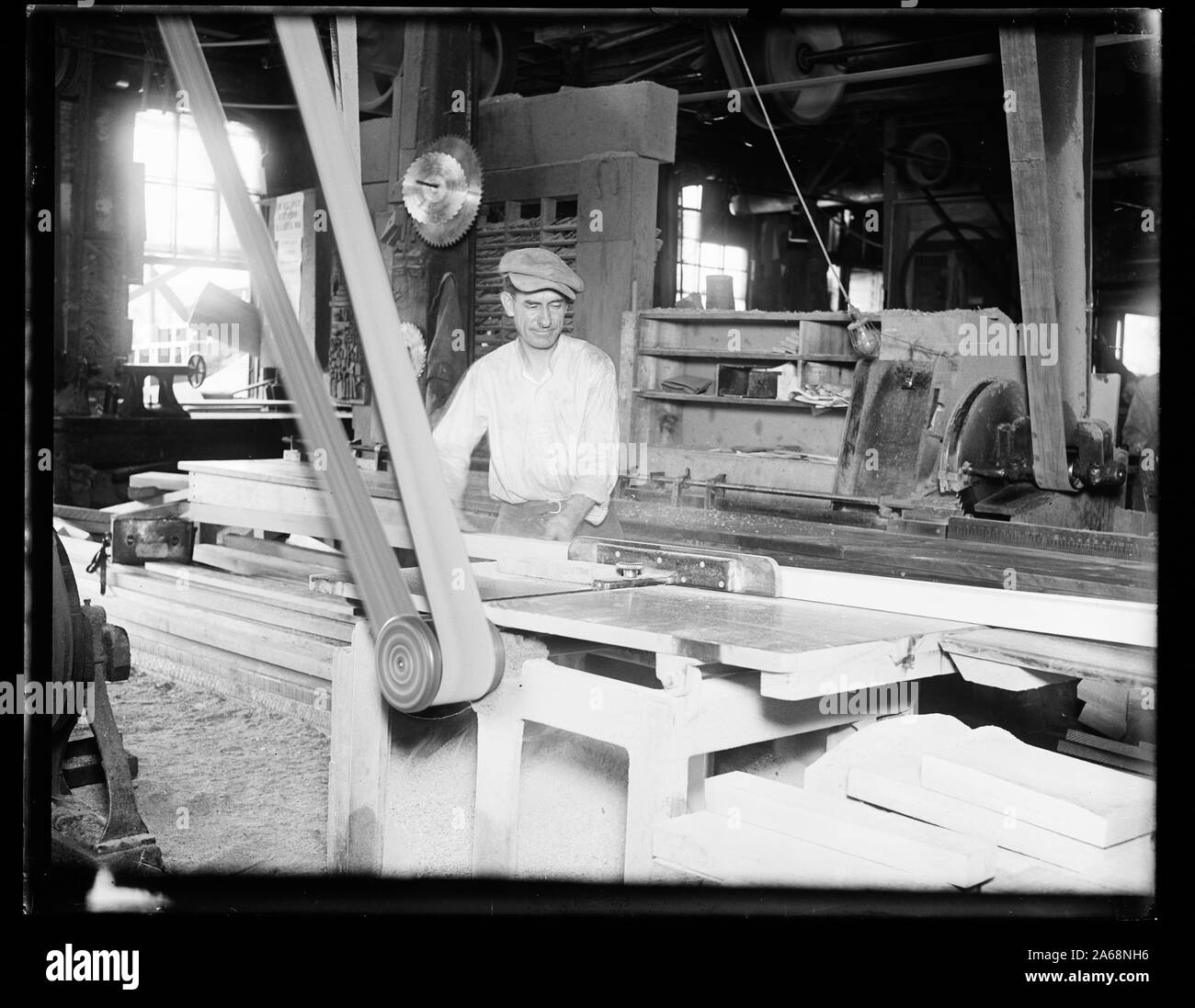 Wood timber production Black and White Stock Photos & Images - Alamy