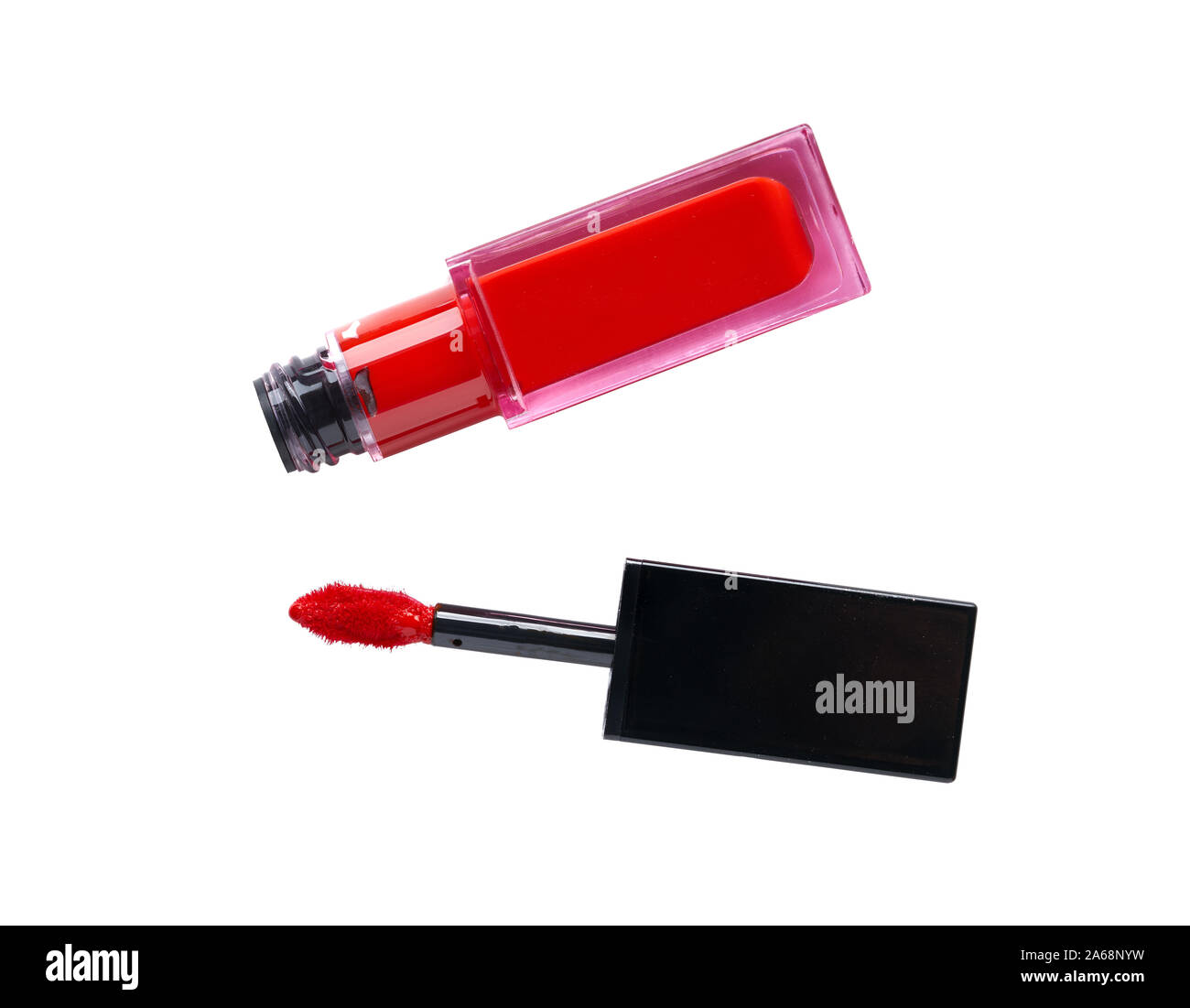 Compilation from liquid lipstick with a single color swipe Stock Photo ...