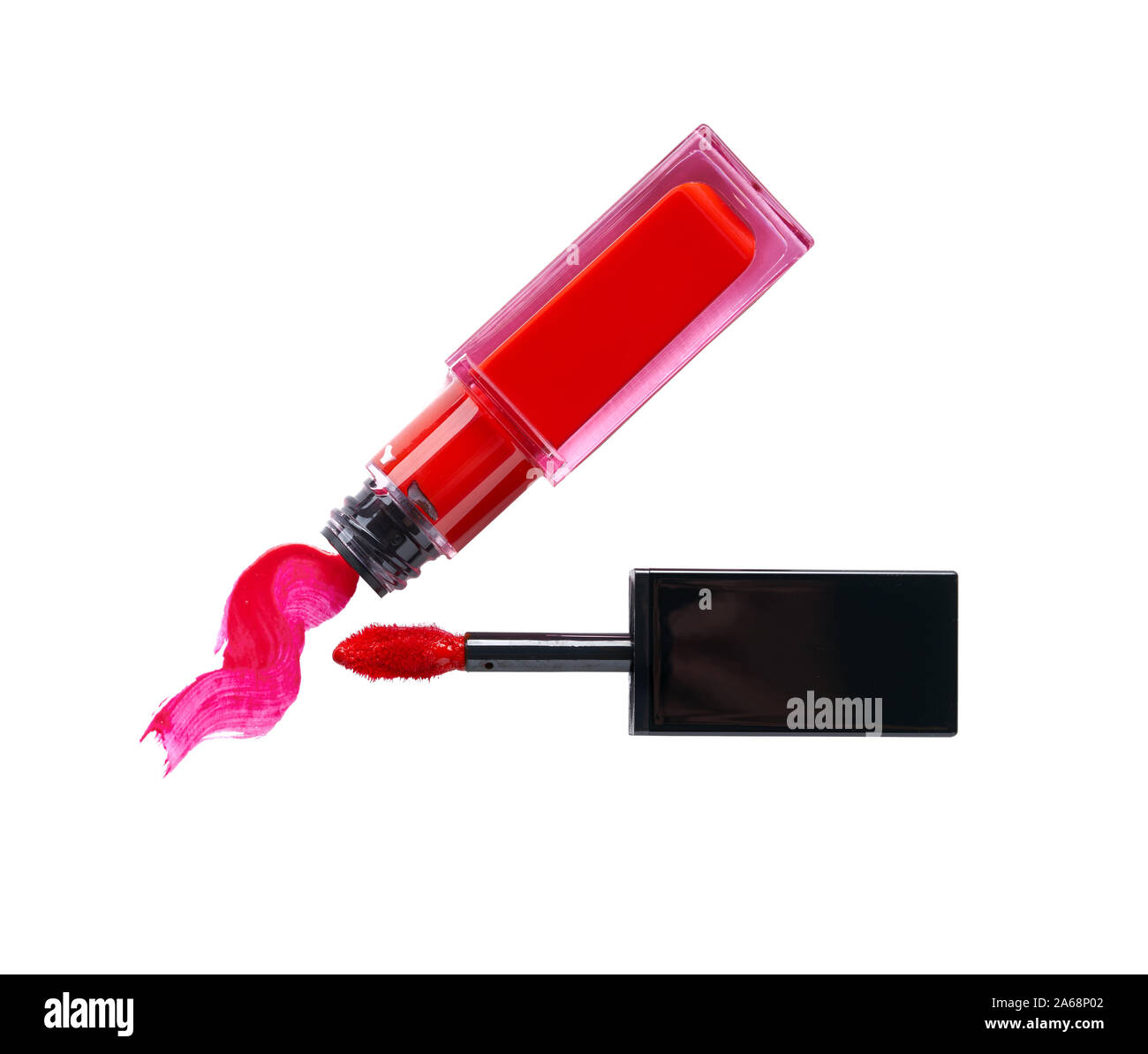 Compilation from liquid lipstick with a single color swipe Stock Photo ...