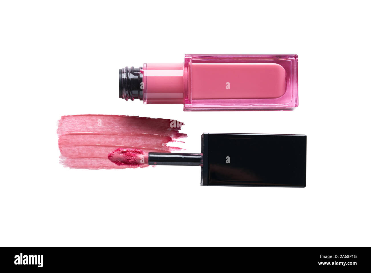 Compilation from liquid lipstick with a single color swipe Stock Photo ...