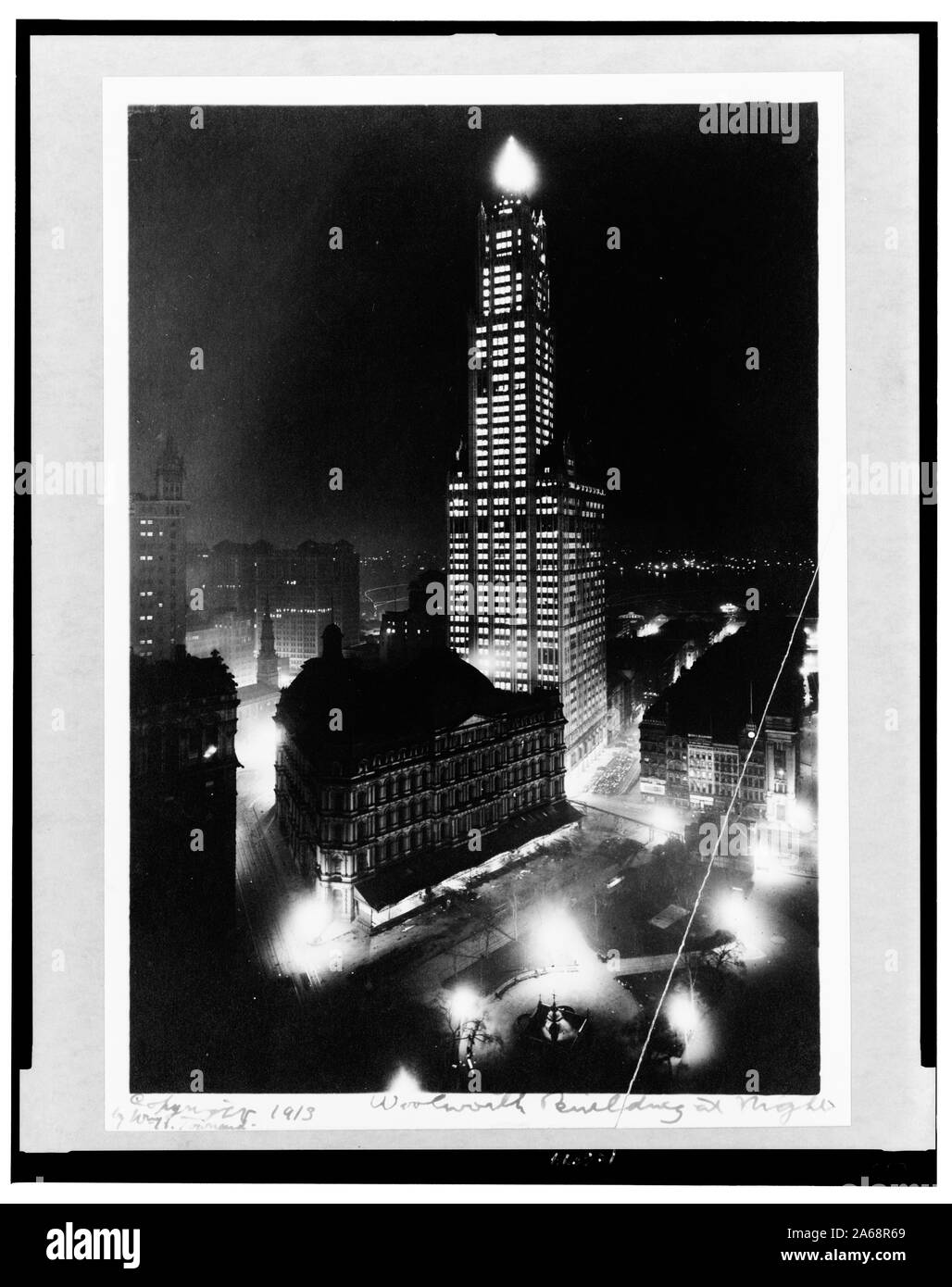 Woolworth Building at night, New York City Stock Photo - Alamy