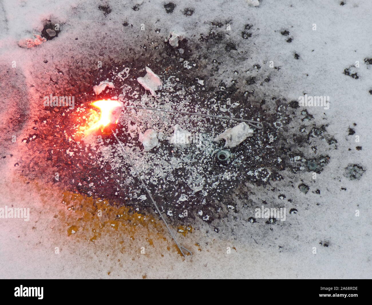 The Day the Salt Truck Struck Stock Photo - Alamy