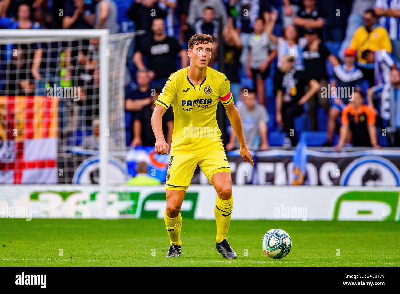BARCELONA - OCT 20: Pau Torres plays at the La Liga match between RCD ...