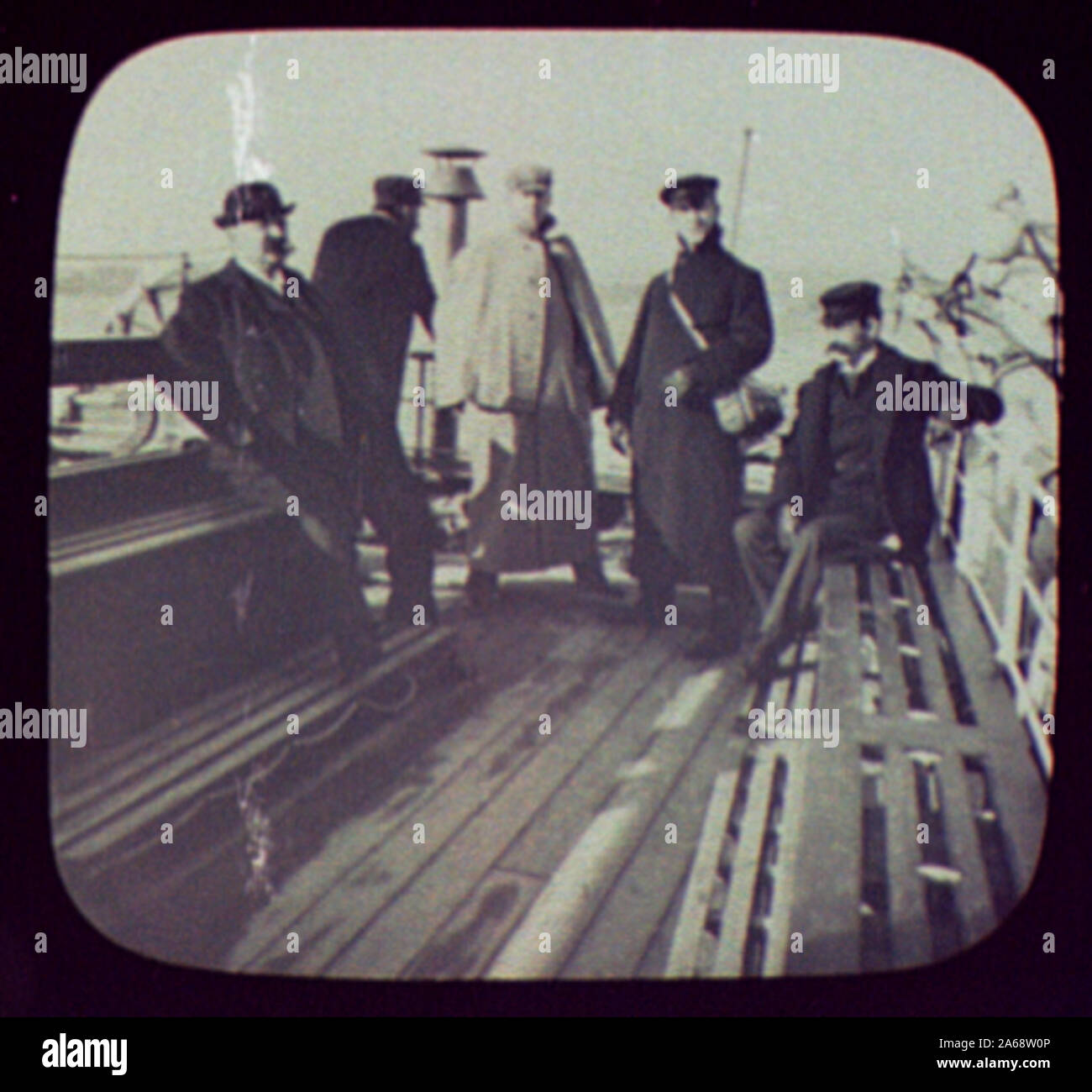 World Transportation Commission on deck of ship crossing the English ...