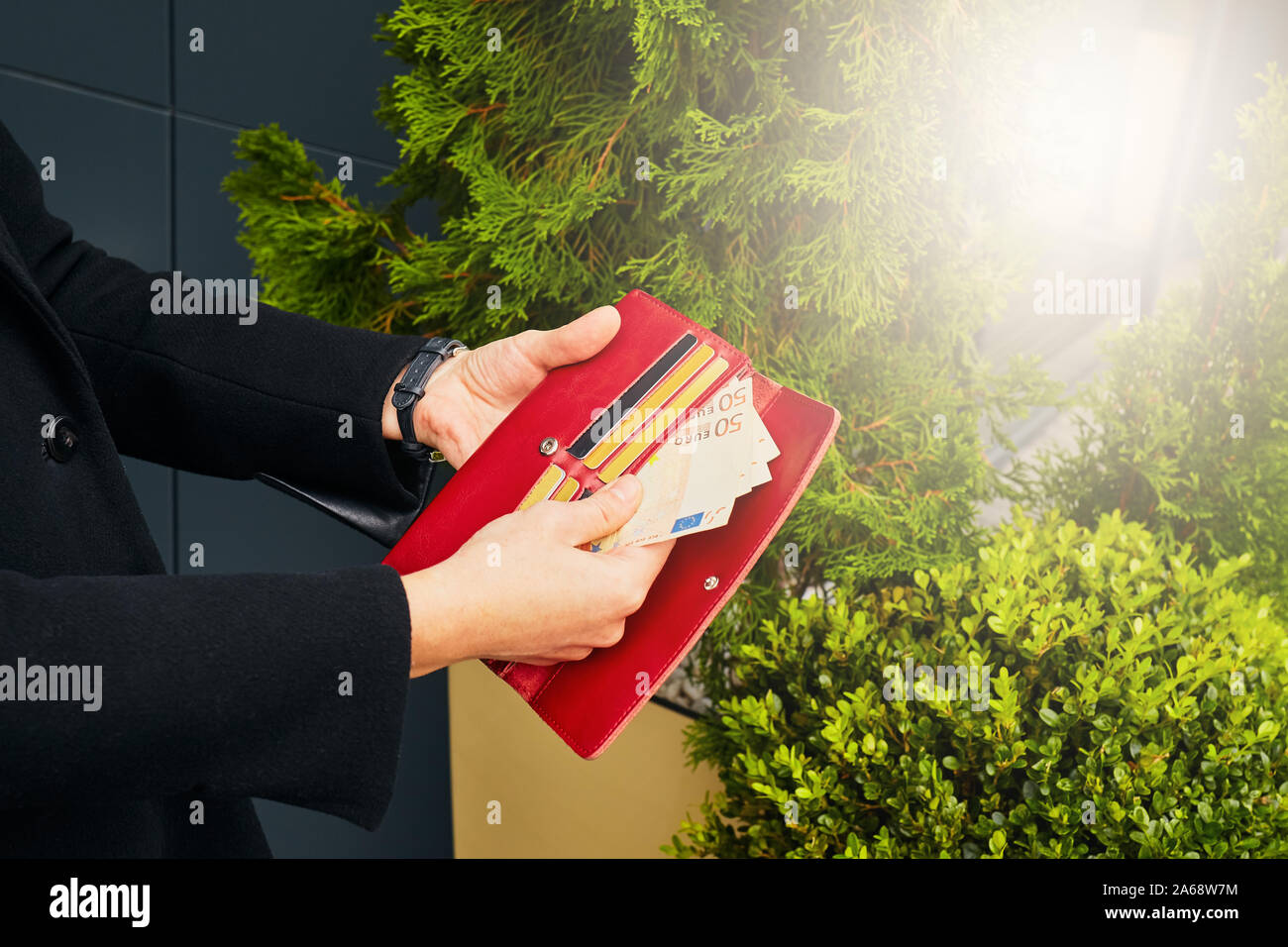 Bank card wallet hands hi-res stock photography and images - Alamy