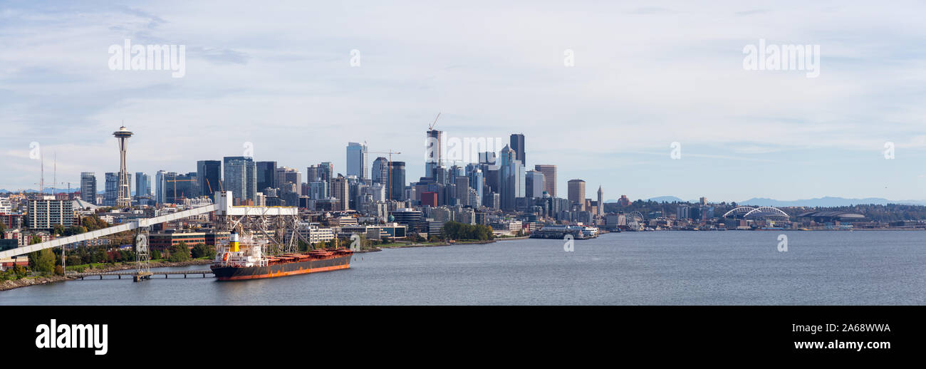 Downtown Seattle, Washington, United States of America. Aerial ...