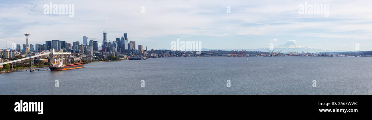 Downtown Seattle, Washington, United States of America. Aerial ...