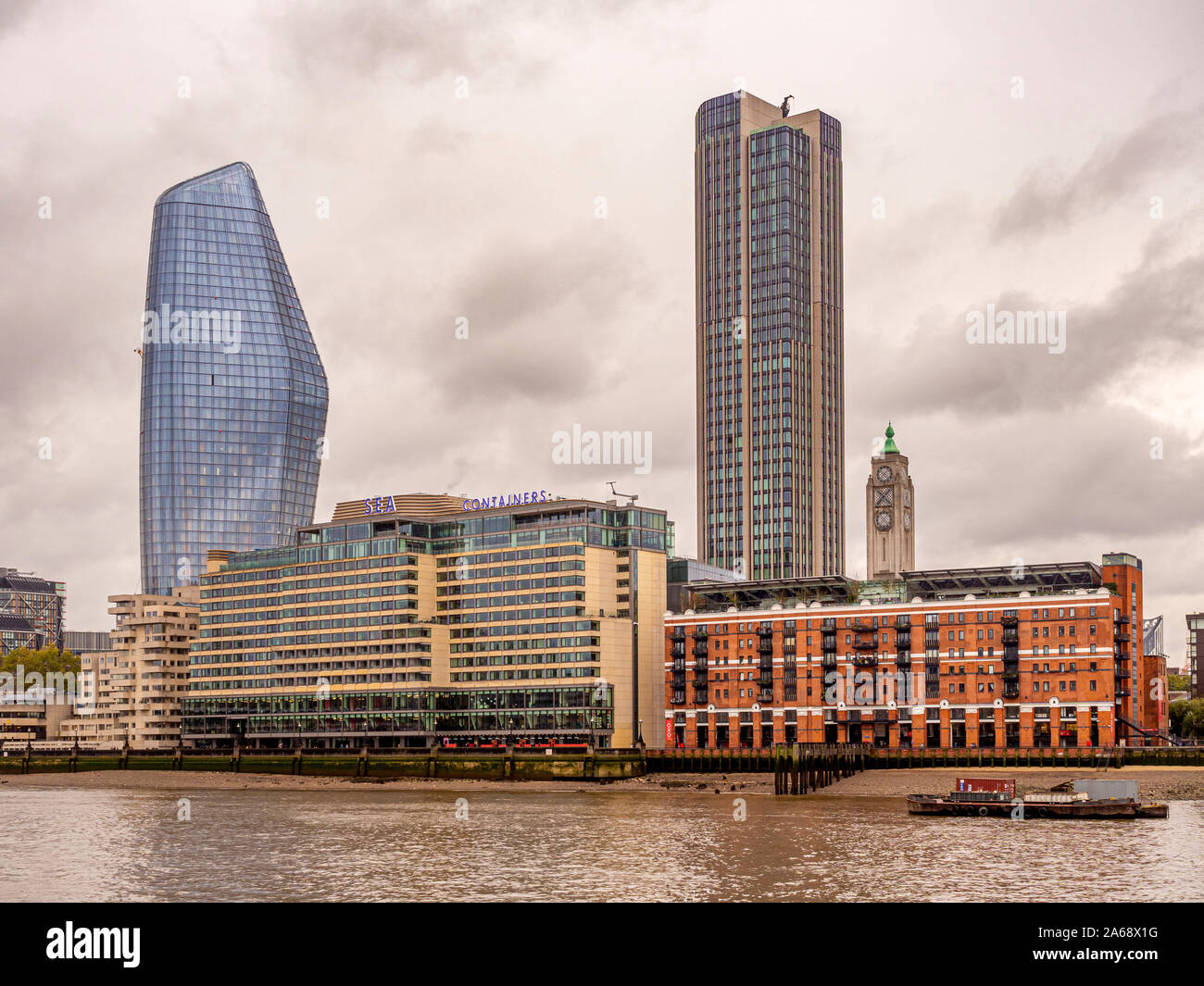Buildings along the Southbank of the River Thames: The Vase, Sea ...
