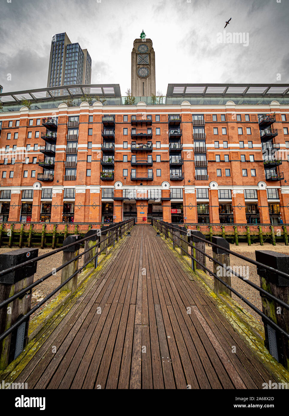 Oxo Tower Wharf on the riverside walkway of London’s South Bank and ...