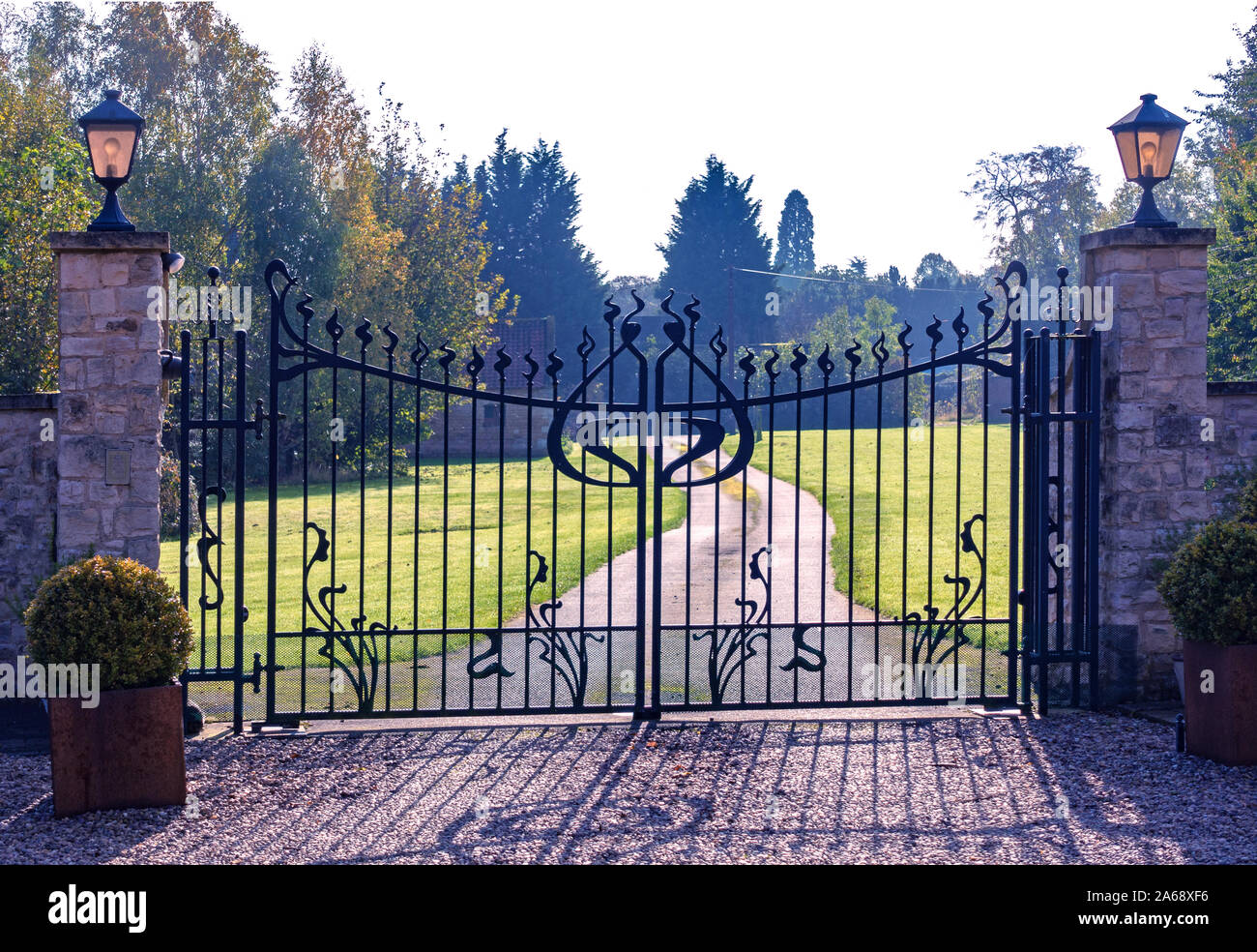 Wrought iron security gates hi-res stock photography and images - Alamy