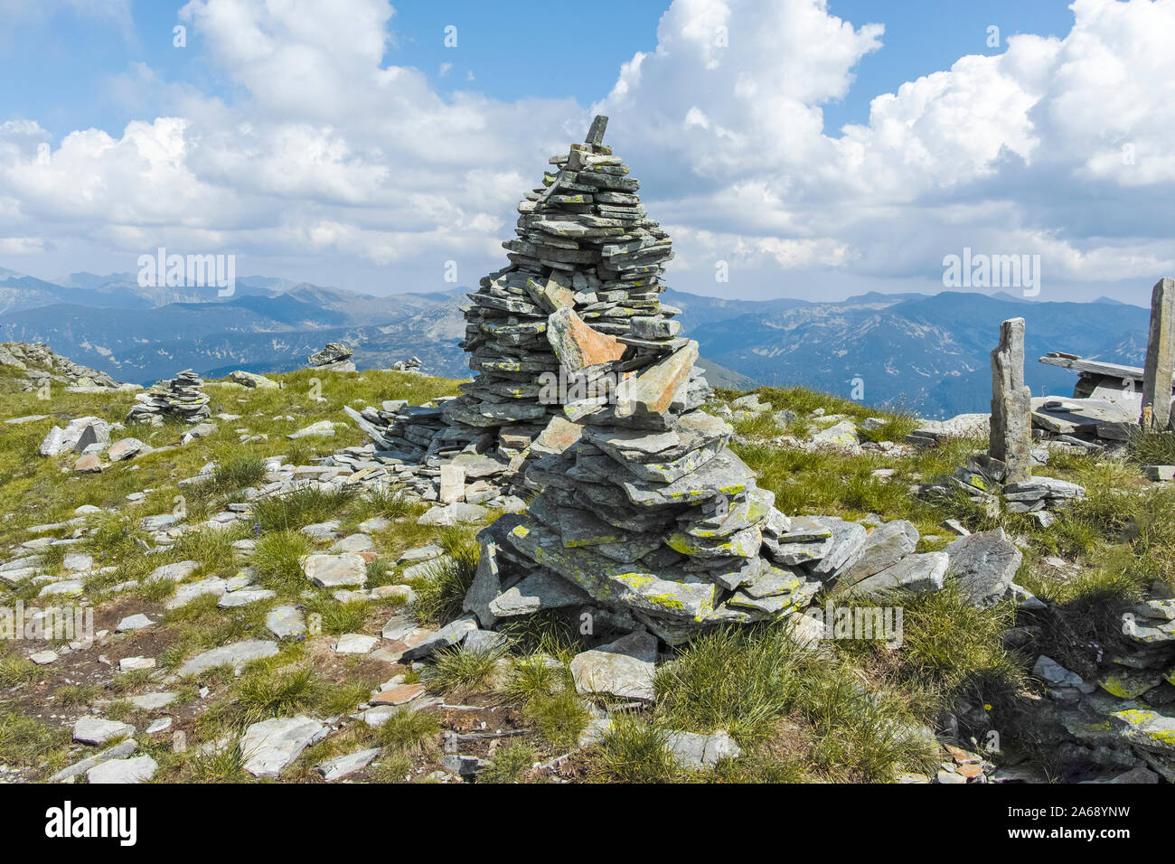 Amazing landscape from Kupen peak, Rila Mountain, Bulgaria Stock Photo ...