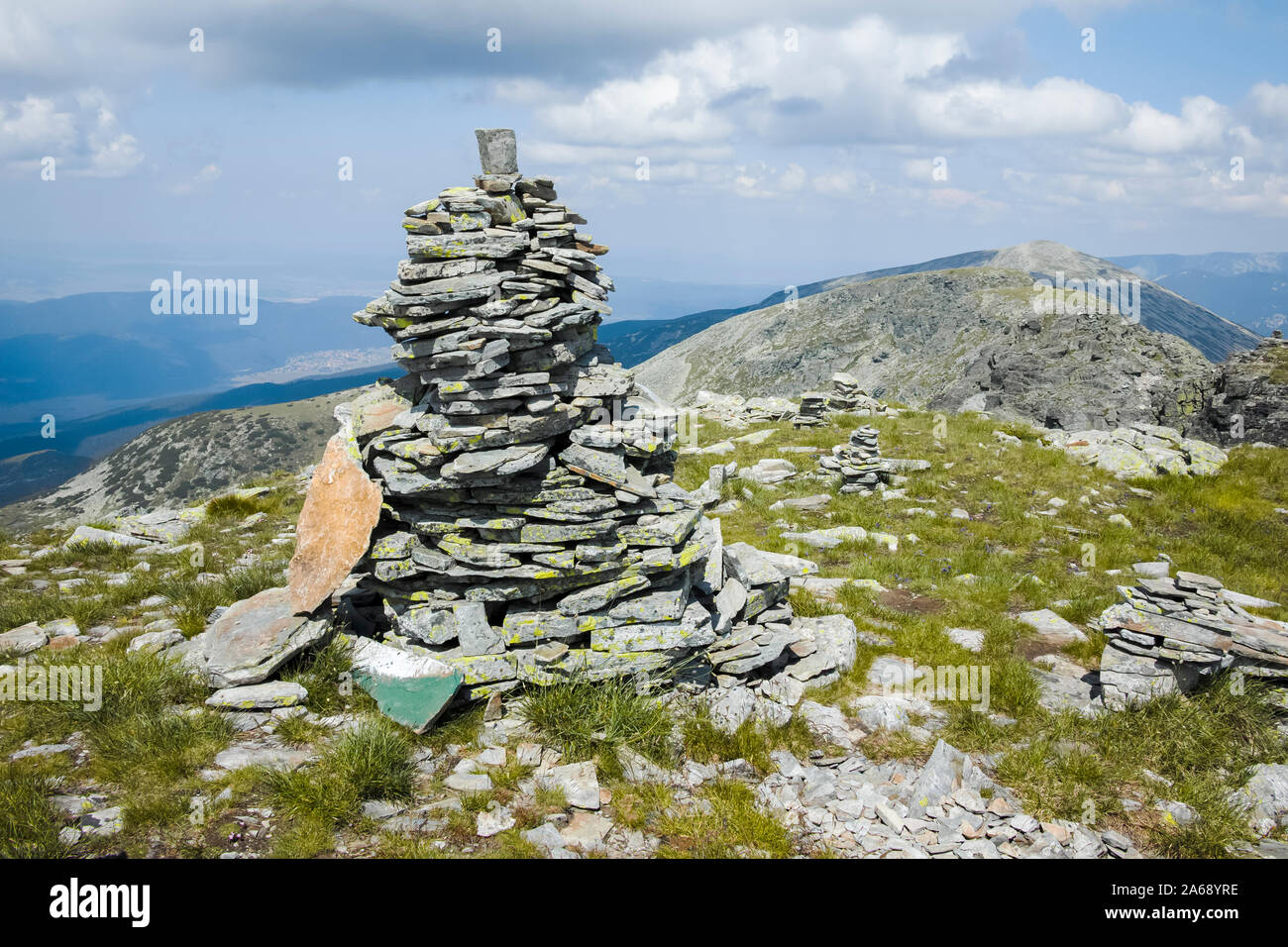 Amazing landscape from Kupen peak, Rila Mountain, Bulgaria Stock Photo ...