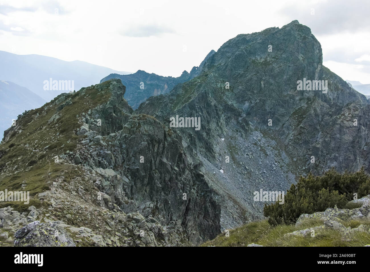 Amazing landscape from Kupen peak, Rila Mountain, Bulgaria Stock Photo ...