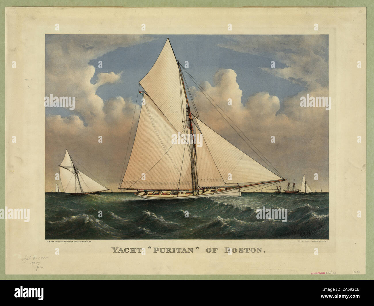 Yacht Puritan of Boston Stock Photo - Alamy