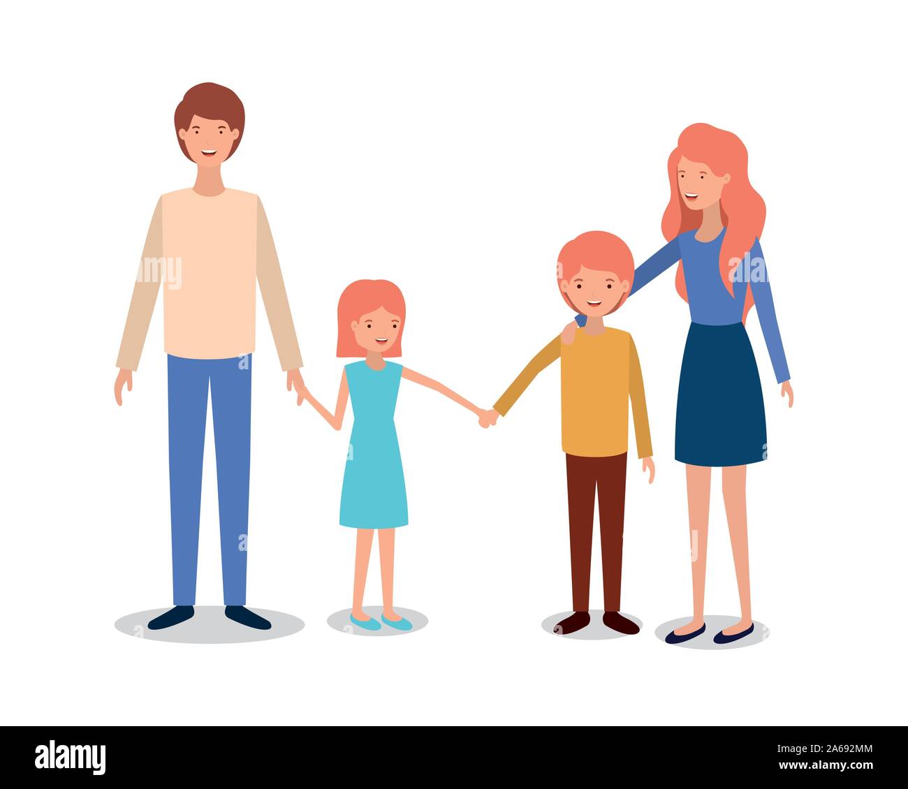 cute and happy family members characters Stock Vector Image & Art - Alamy