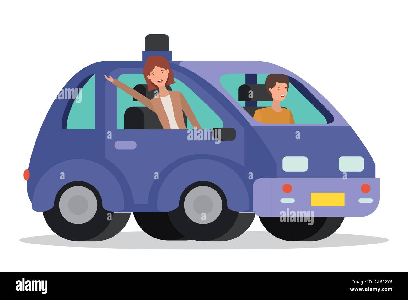 Cartoon young couple lovers Cut Out Stock Images & Pictures - Alamy