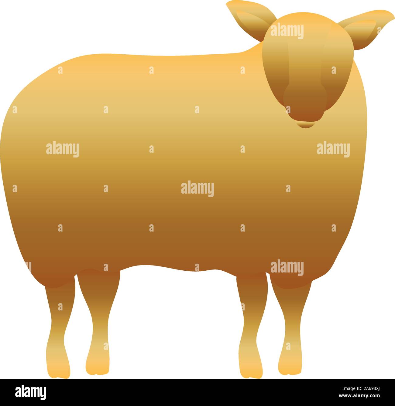 golden sheep manger animal character Stock Vector Image & Art - Alamy