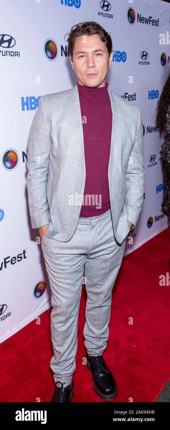 New York, NY, USA - October 23, 2019: Augustus Prew attends the opening ...
