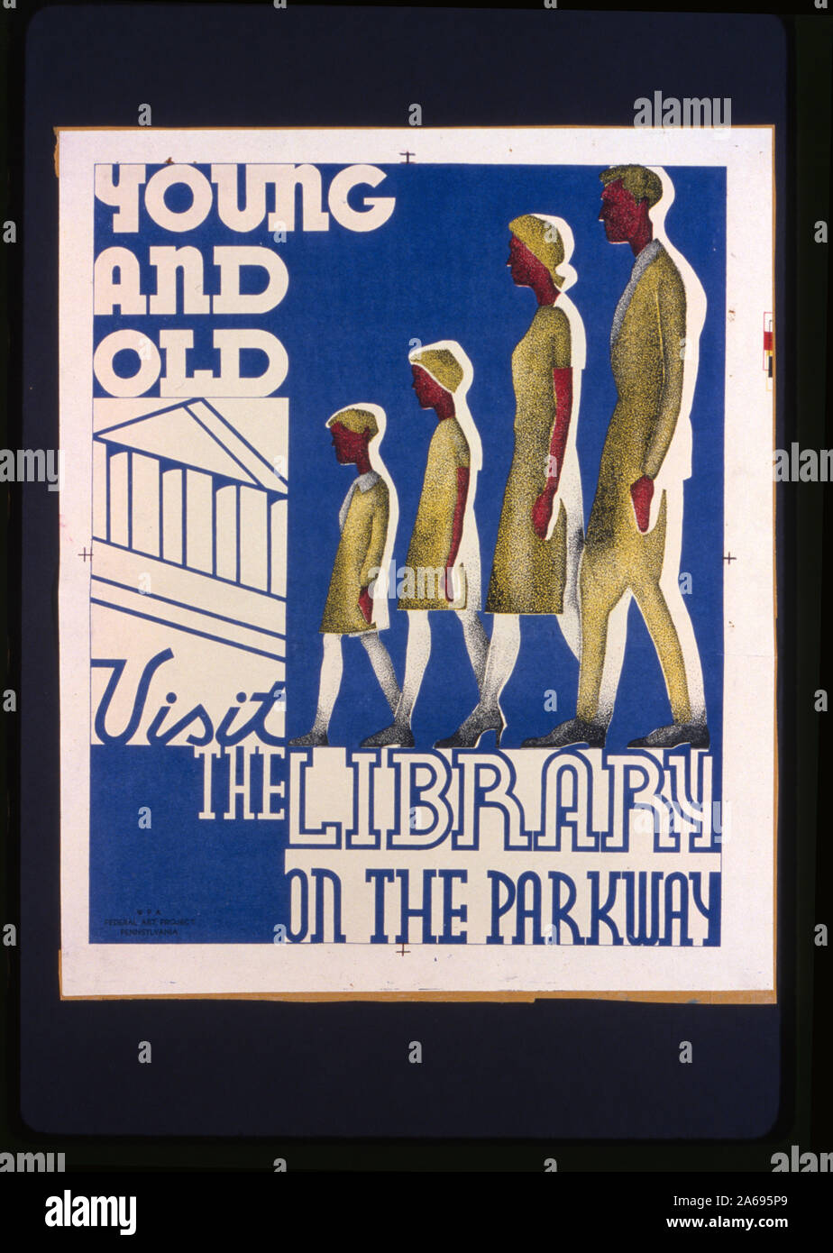 Young and old visit the library on the parkway Abstract: Poster ...