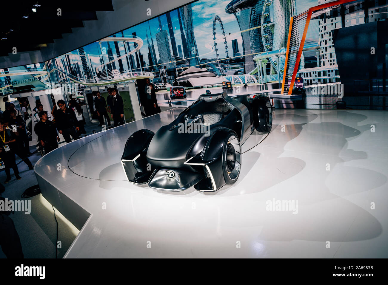 Toyota's e-Racer on display at the Tokyo Motor Show 2019 in Tokyo ...