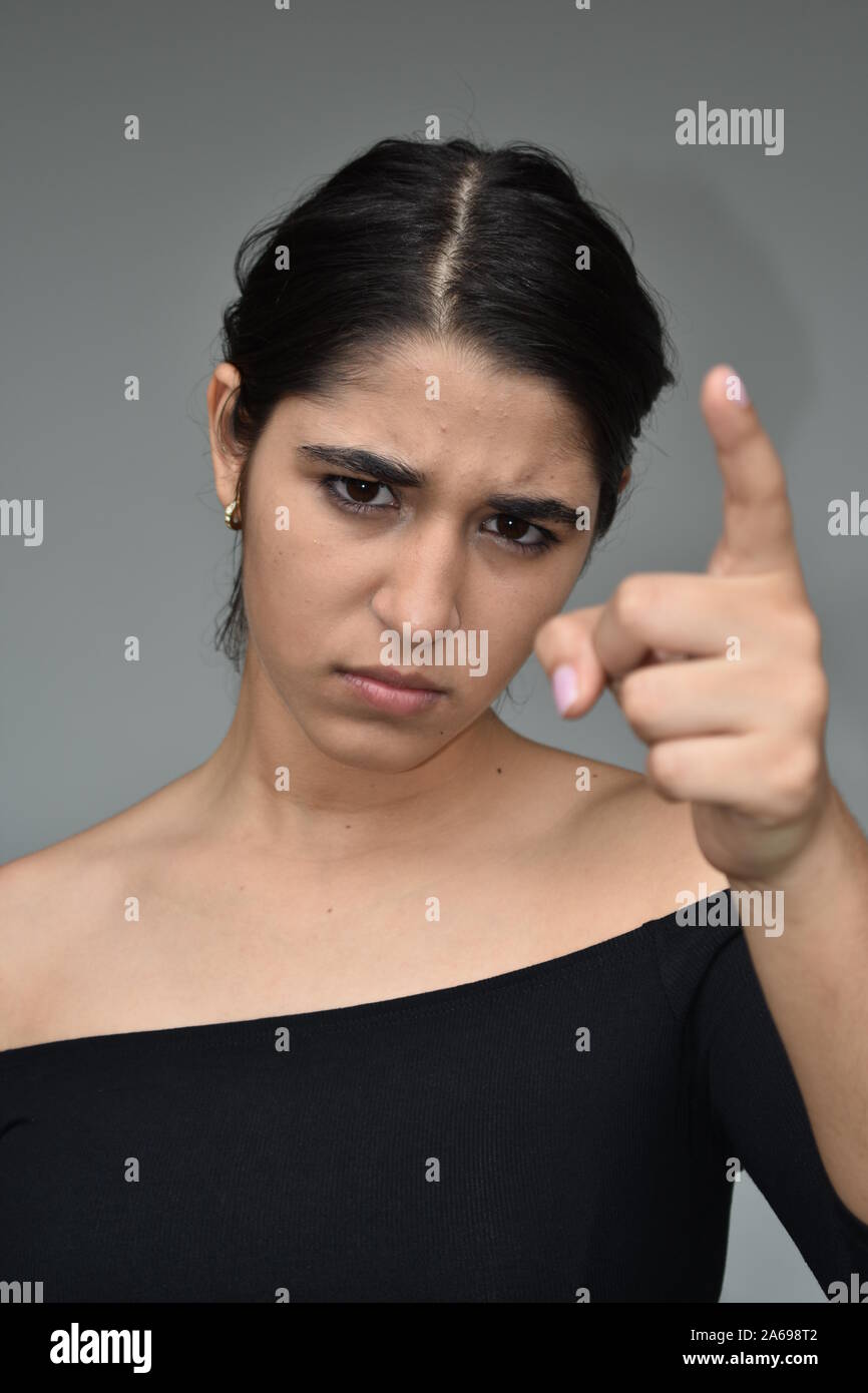 Mad Pretty Female Stock Photo - Alamy