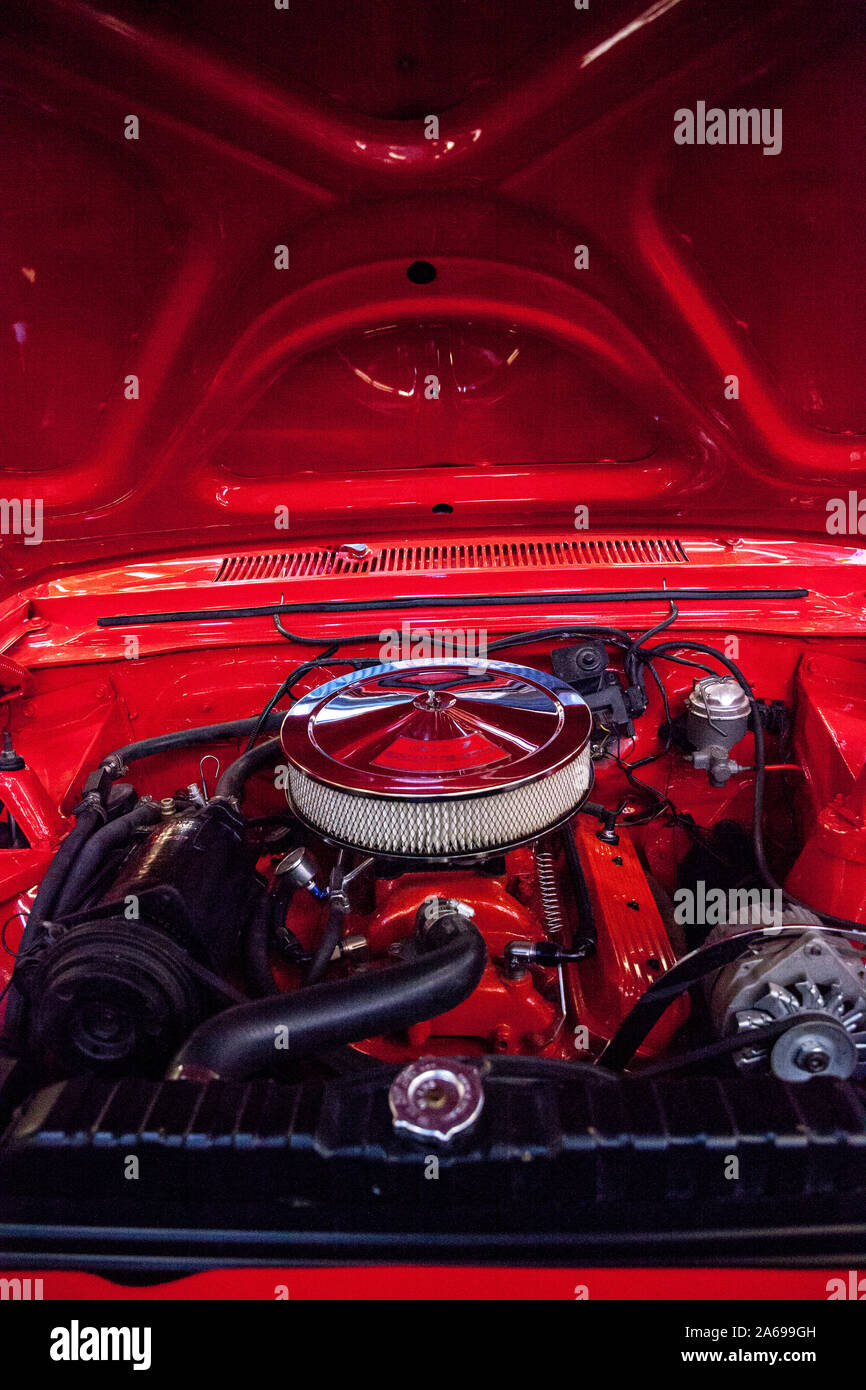 Punta Gorda, Florida, USA – October 13, 2019: Red 1965 Chevrolet Nova ...
