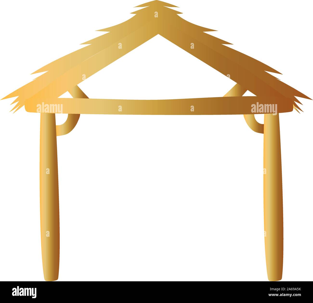 golden manger wooden stable isolated icon Stock Vector Image & Art - Alamy