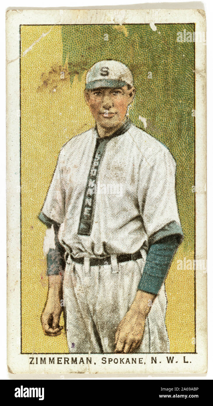 Zimmerman, Spokane Team, baseball card portrait Stock Photo - Alamy