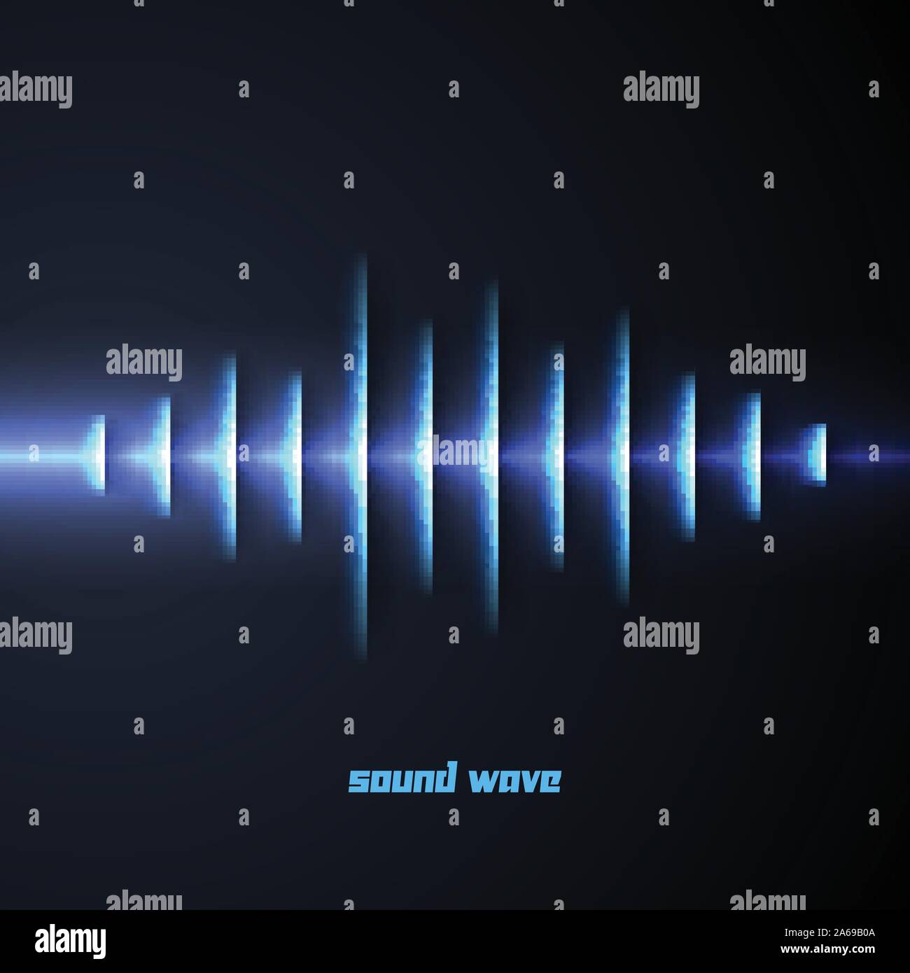 Paper sound waveform with shadow Stock Vector Image & Art - Alamy