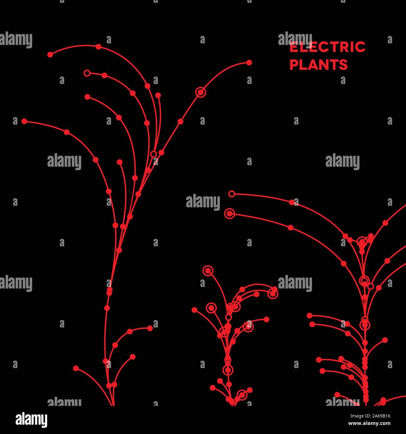 Wire grid trees made of connected dots Stock Vector Image & Art - Alamy