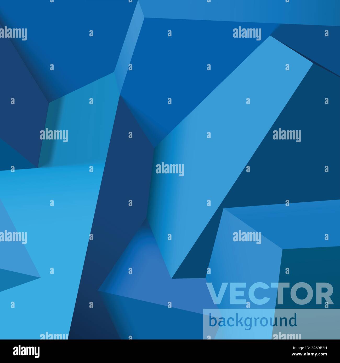 Abstract background with overlapping blue cubes Stock Vector Image & Art - Alamy