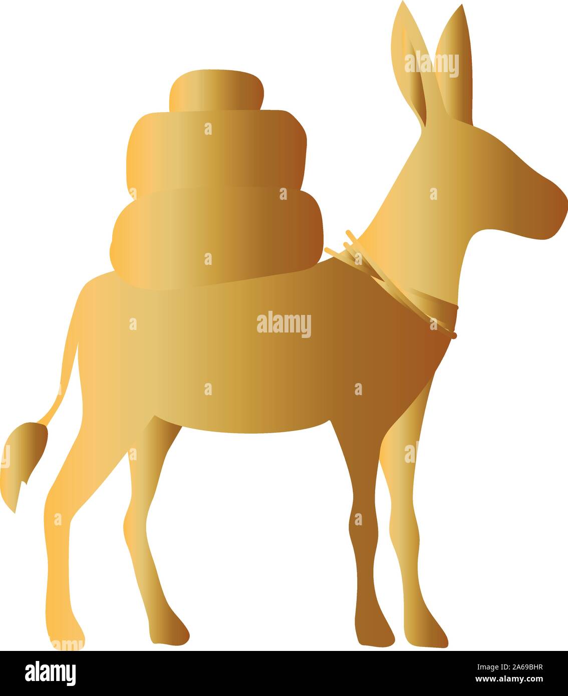 golden donkey manger animal character Stock Vector Image & Art - Alamy