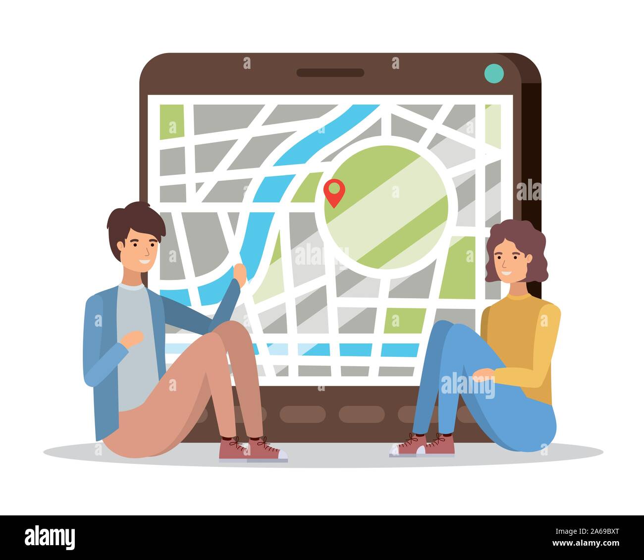 Female student tablet Stock Vector Images - Alamy