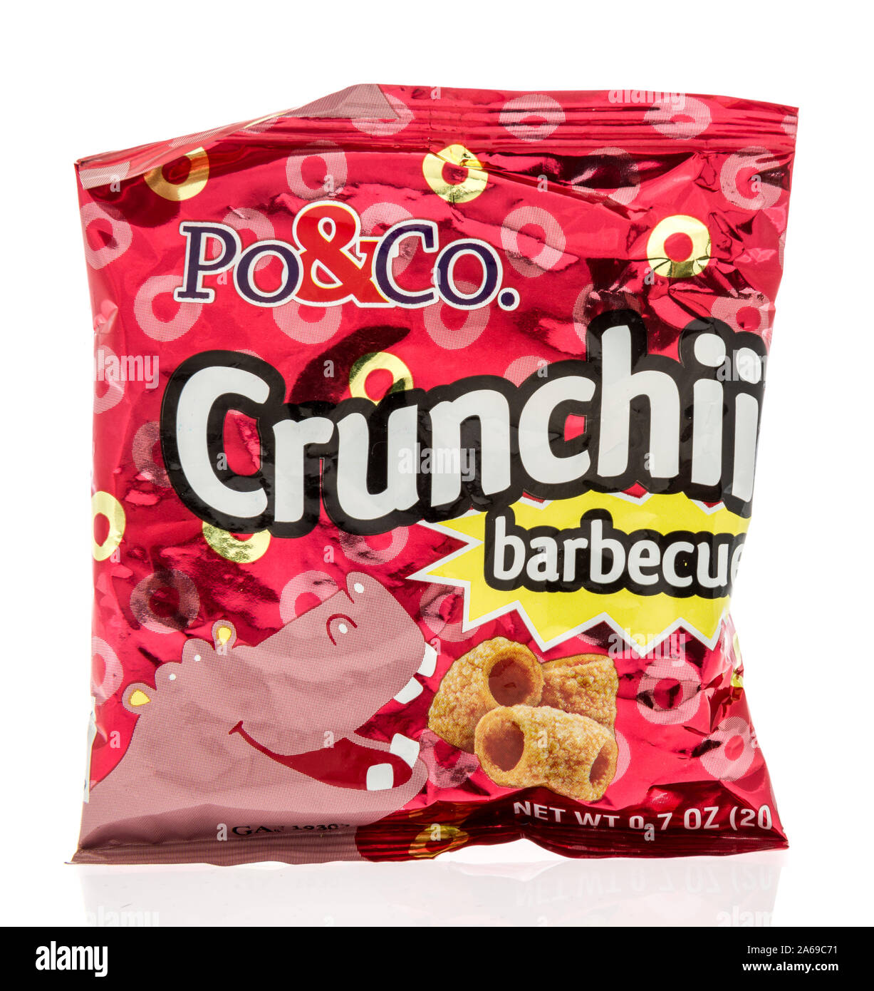 Winneconne, WI - 10 October 2019: A package of Po Co crunchii chips on ...