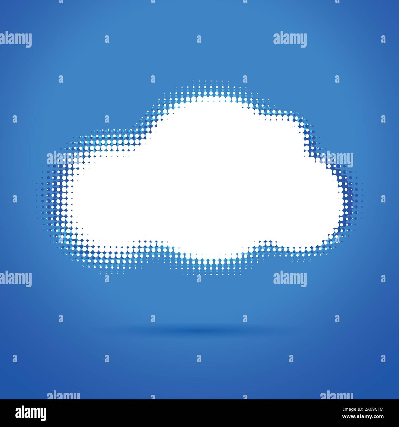 Halftone cloud shape with color aberrations Stock Vector Image & Art ...