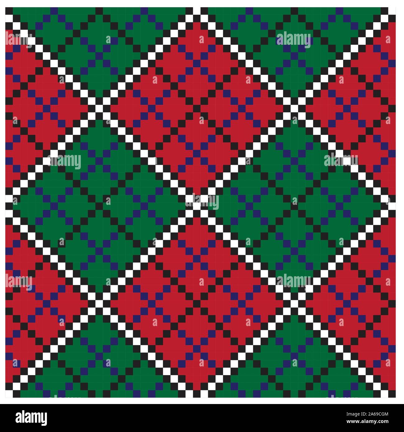 Colourful Modern Argyle Seamless Pattern in Vector - This is a classic ...