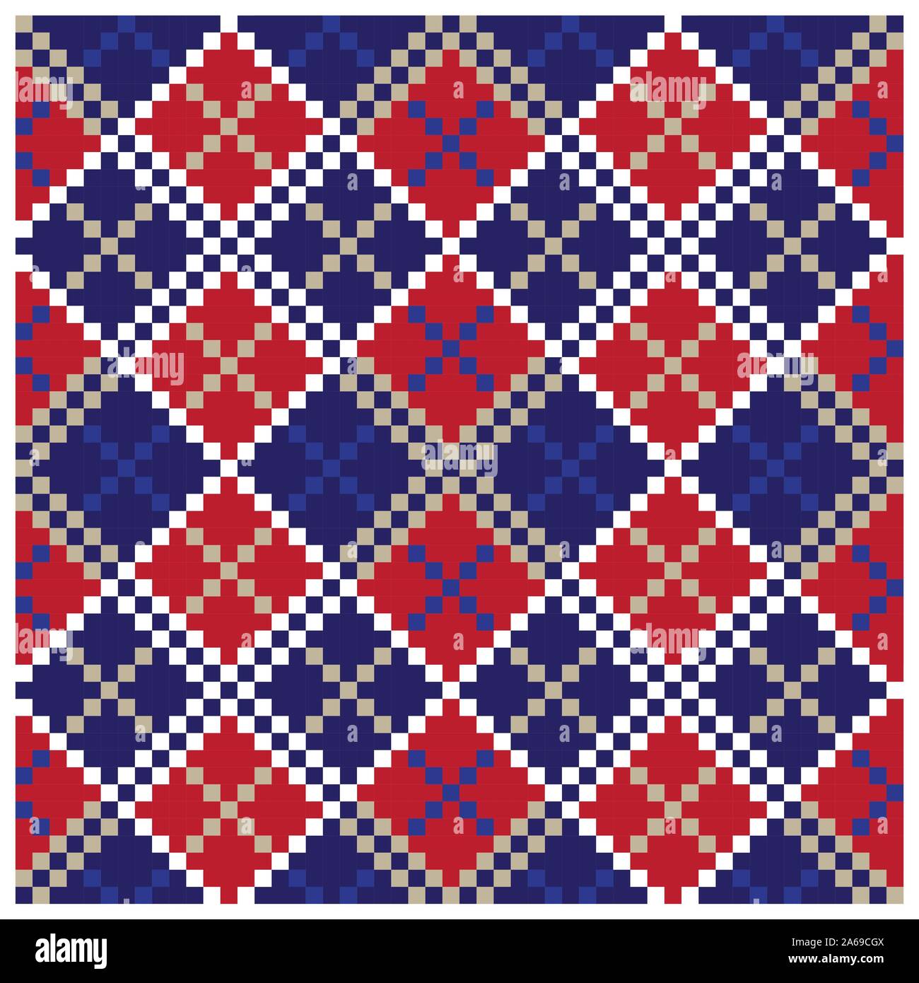 Colourful Modern Argyle Seamless Pattern in Vector - This is a classic ...