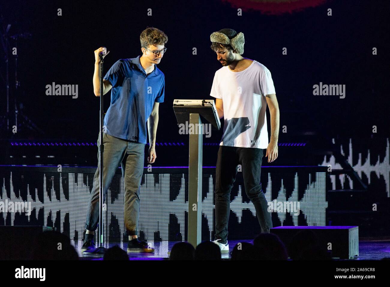 October 23, 2019, Madison, Wisconsin, U.S: RYAN MET and JACK MET of AJR ...