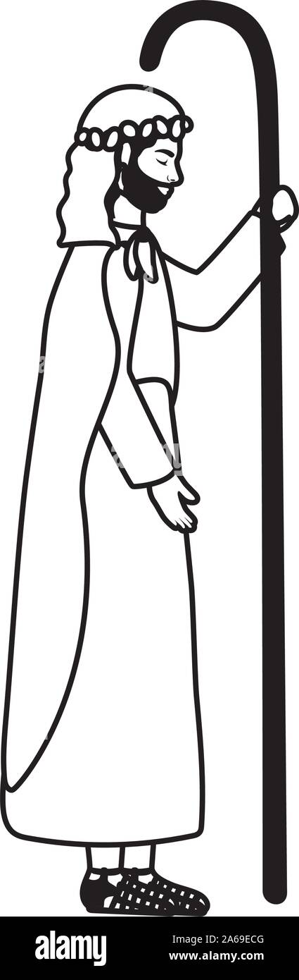 saint joseph manger character icon Stock Vector Image & Art - Alamy