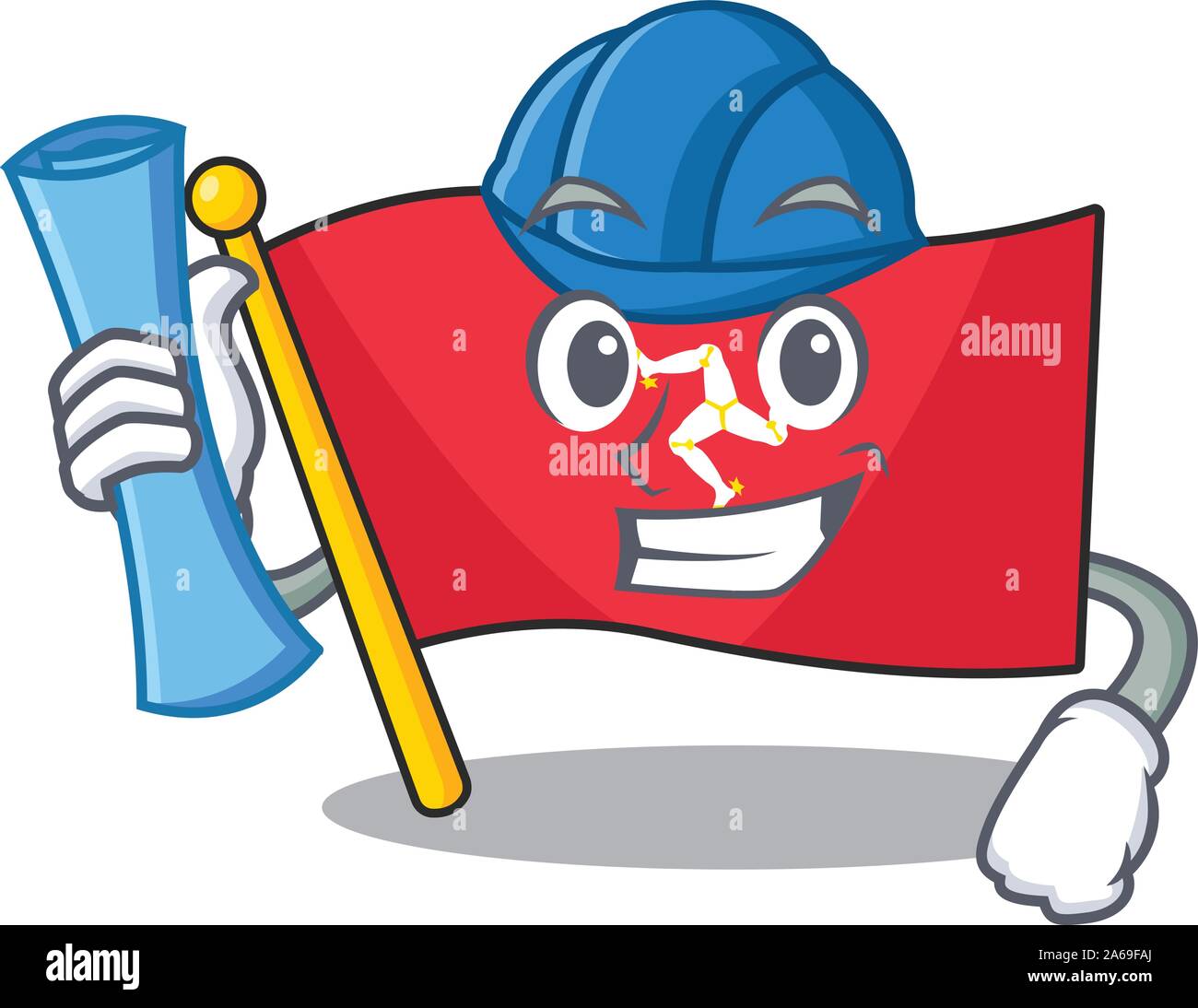 Architect flag isle of man on character Stock Vector Image & Art - Alamy