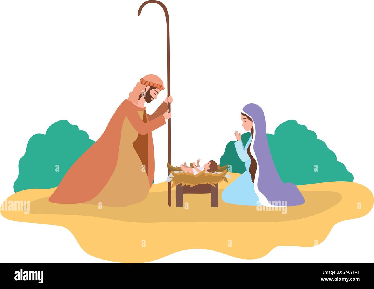 cute holy family manger characters Stock Vector Image & Art - Alamy