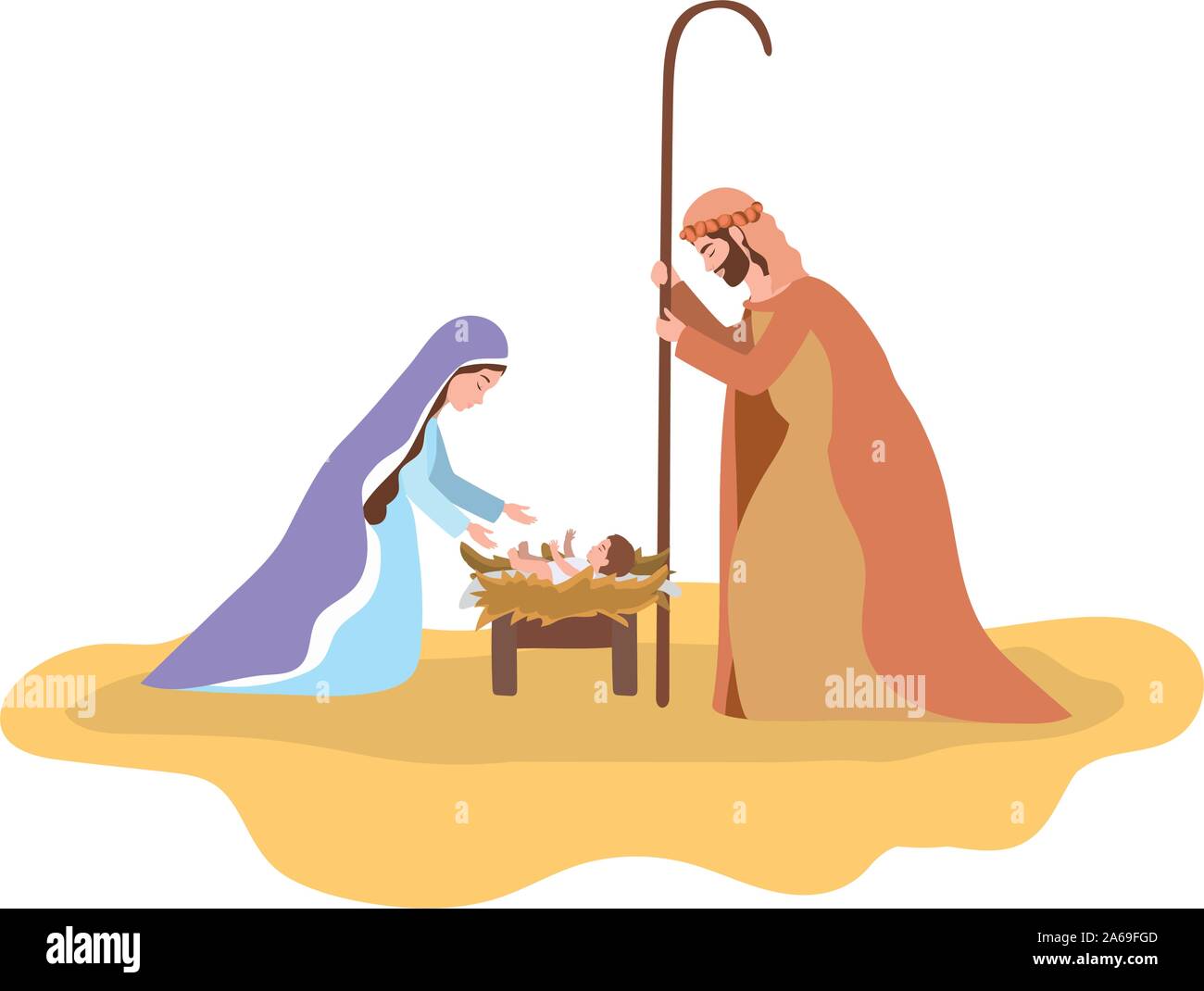 cute holy family manger characters Stock Vector Image & Art - Alamy