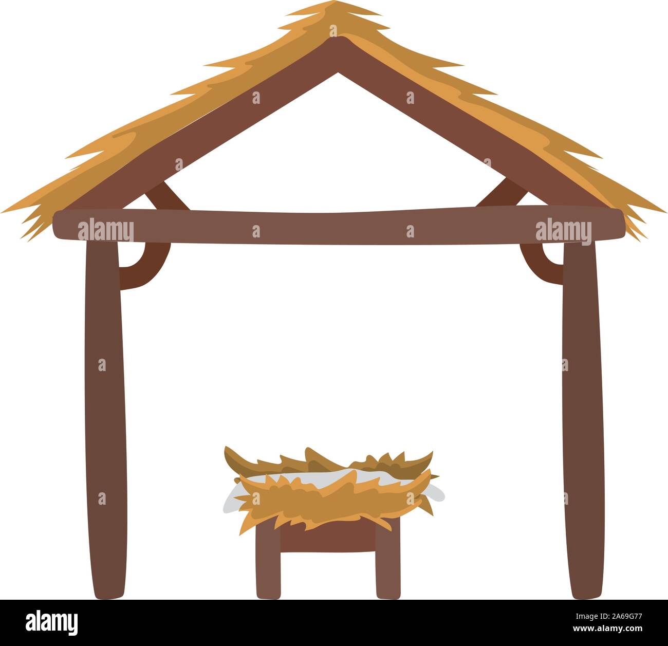 manger wooden stable with cradle Stock Vector Image & Art - Alamy