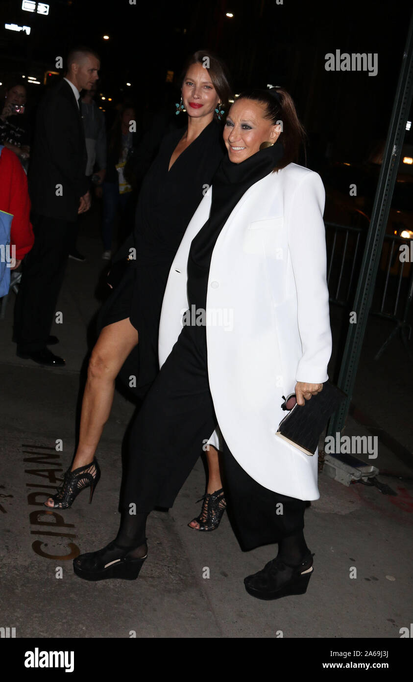 October 24, 2019, New York, New York, USA: CHRISTY TURLINGTON and ...