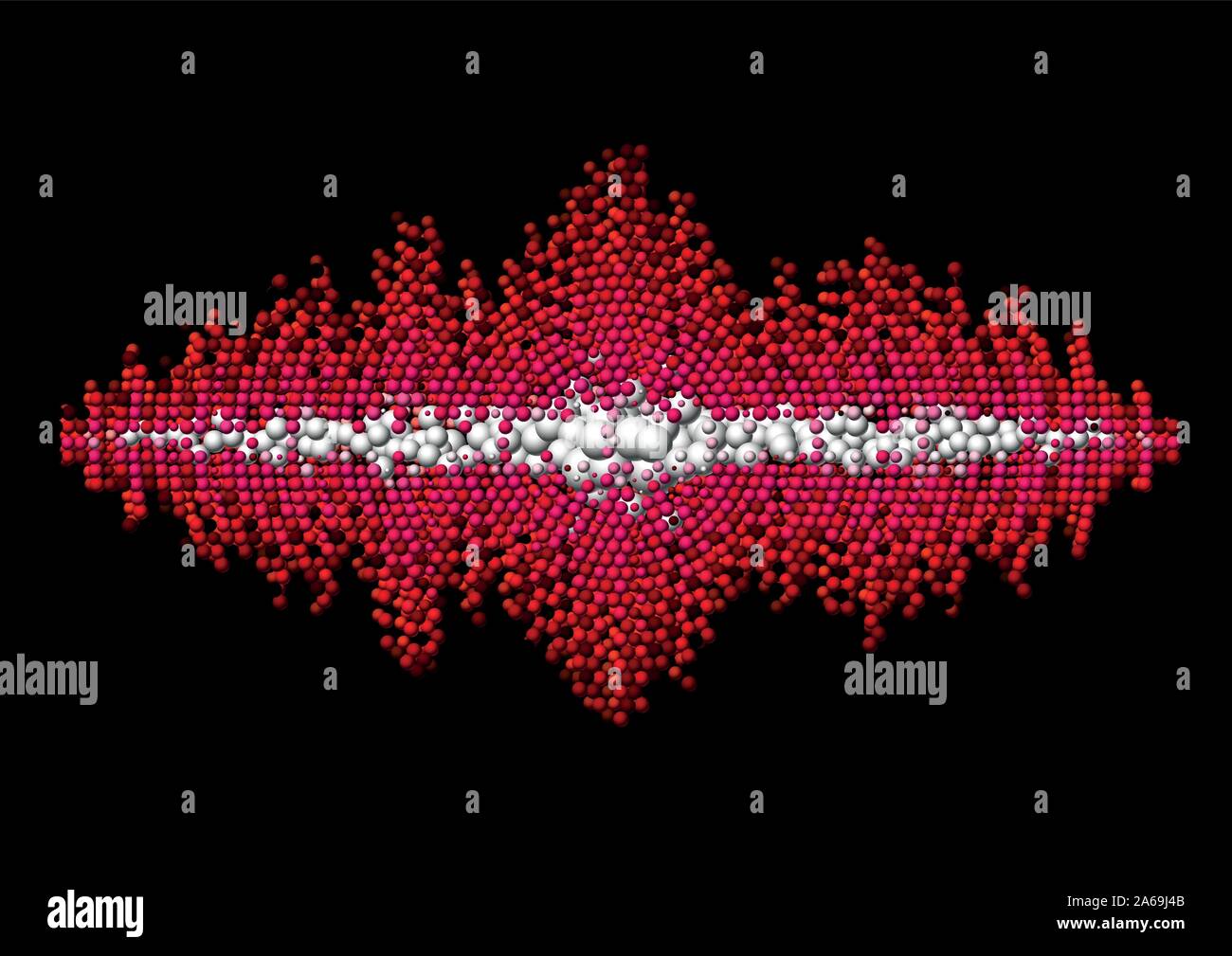 Sound waveform made of chaotic balls Stock Vector Image & Art - Alamy