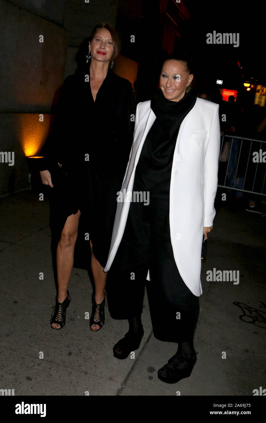October 24, 2019, New York, New York, USA: CHRISTY TURLINGTON and ...
