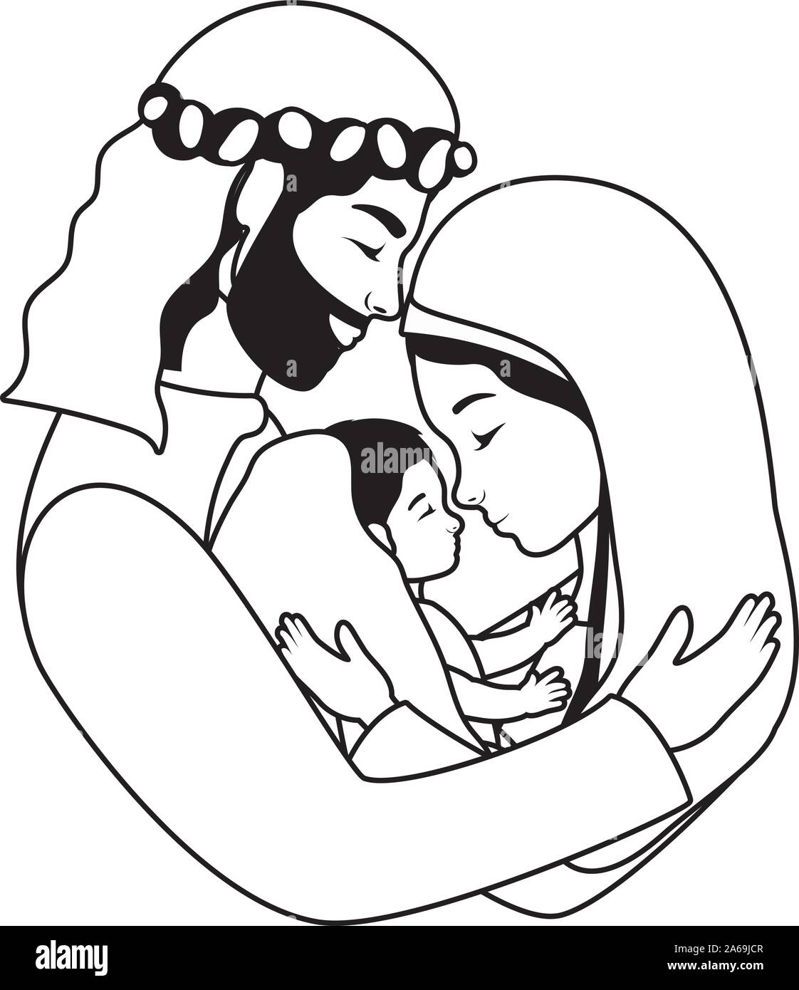 cute holy family manger characters Stock Vector Image & Art - Alamy