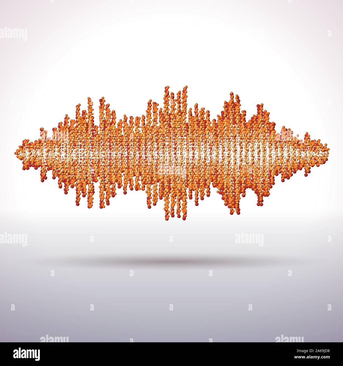Sound waveform made of chaotic balls Stock Vector Image & Art - Alamy