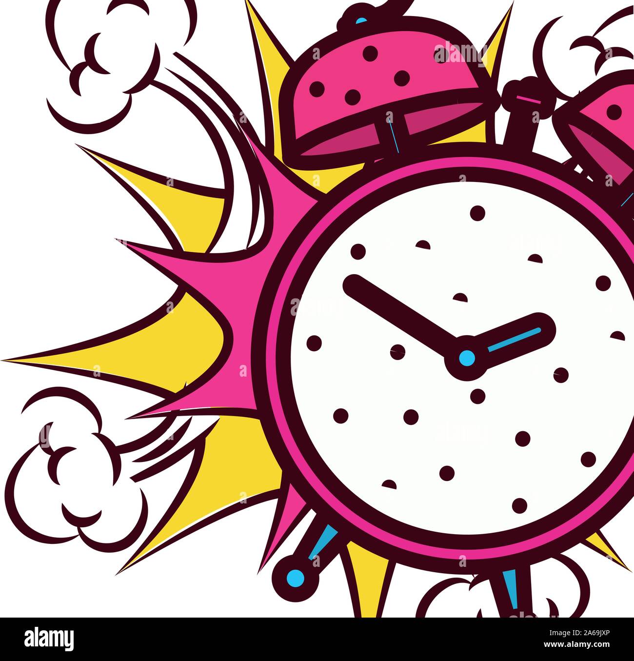 alarm clock pop art style Stock Vector Image & Art - Alamy